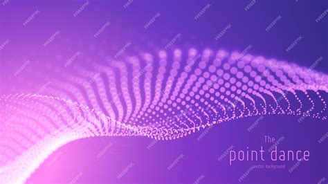 Free Vector Vector Abstract Violet Particle Wave Points Array