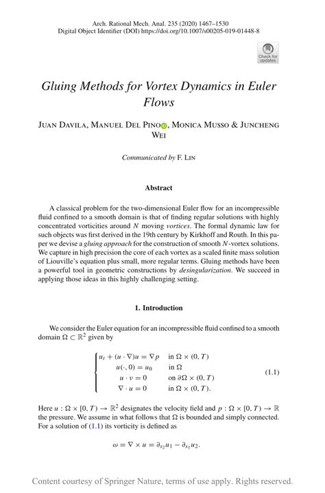 gluing methods for vortex dynamics in euler flows request pdf