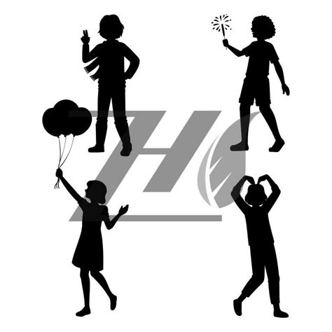 دانلود وکتور سیلوئت دختر کوچولو با دست دانلود رایگان فایل لایه باز