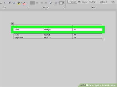 Simple Ways To Split A Table In Word Steps With Pictures