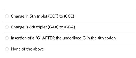 Solved Use Your MRNA Codon Chart As Needed To Answer The Chegg Com