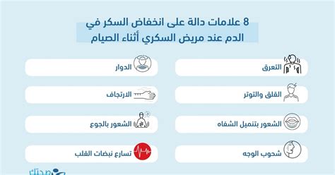 علامات انخفاض السكر أثناء الصيام عند مريض السكري