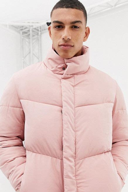 Asos Design Oversized Puffer Jacket In Pink Ad Keywords Fall Menswear