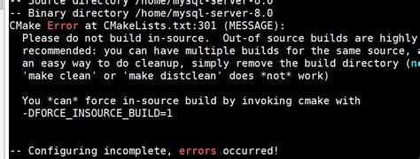 编译安装mysql过程中，执行cmake命令失败的解决方法 故障排除 移植指南 mysql 开源使能 鲲鹏boostkit数据库场景开发文档 鲲鹏社区