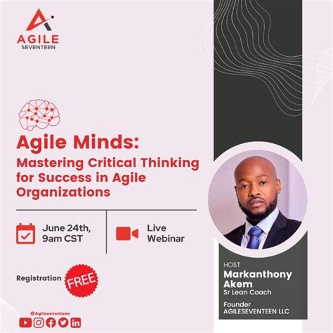 Agileseventeen Llc On Linkedin Agilewebinar Criticalthinking Unlockyourpotential Business