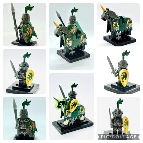 Lego Minifigures ĐỒ ChƠi XẾp HÌnh LẮp RÁp Lego HiỆp SĨ Green Dragon