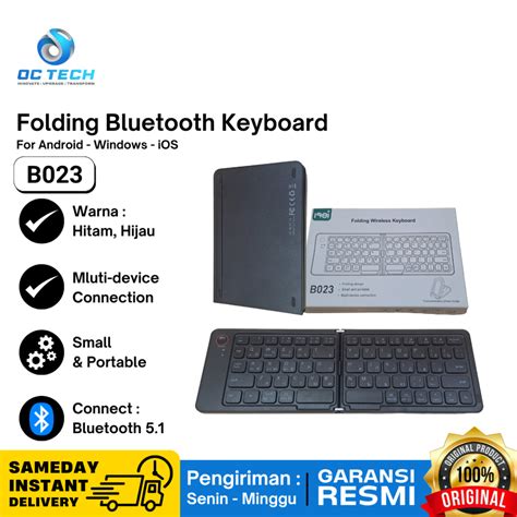 Jual Foldable Wireless Bluetooth Keyboard Lipat B023 Keyboard Portable Multi Device Connection
