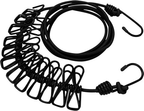 Qimit Cloth Drying Rope With Hooks Elastic Cloth Hanging Rope For Cloth