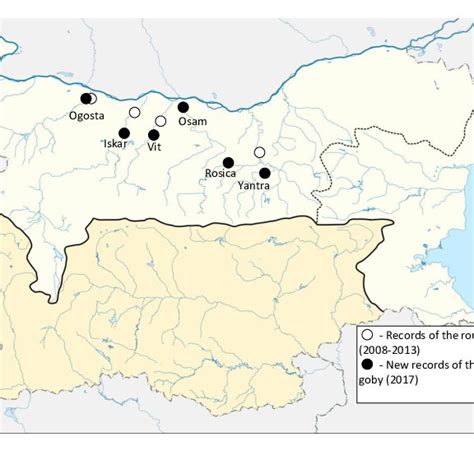 Map Of Round Goby Distribution In Bulgarian Lower Danube Tributaries Download Scientific Diagram