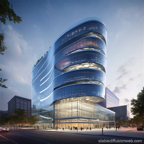 Futuristic Civil Engineering Building Stable Diffusion Online