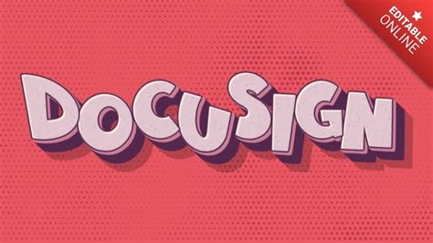 Docusign Toons Text Effect Generator