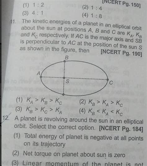 1 1 2 Ncert Pg 150 4 1 2 1 4 4 1 8 The Kinetic Energies Of