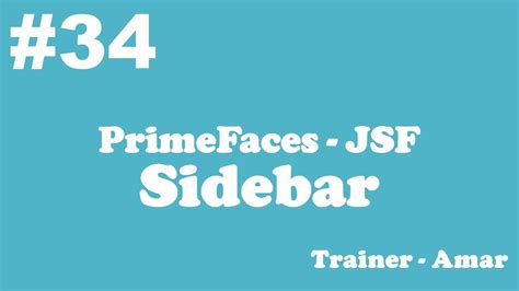 Primefaces Jsf Tutorial Side Bar In Primefaces Using Netbeans Ide Part 34 Youtube