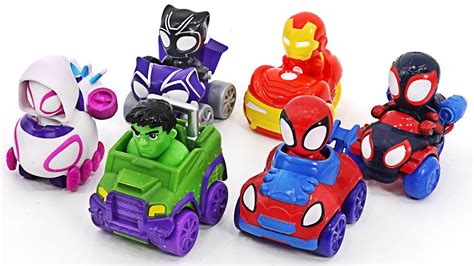 마블 스파이디 앤드 히스 어메이징 프렌즈 헐크 스파이더맨 미니 탈것 출동 두두팝토이 Youtube