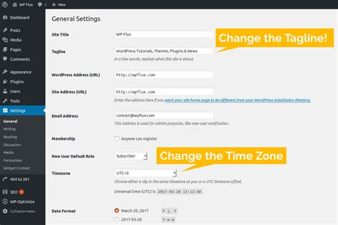 How To Change The WordPress Title Tagline Description
