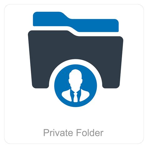 Private Folder And Folder Icon Concept 25903525 Vector Art At Vecteezy