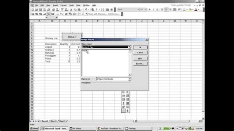 Excel 2003 How To Create A Macro Button In Excel Youtube