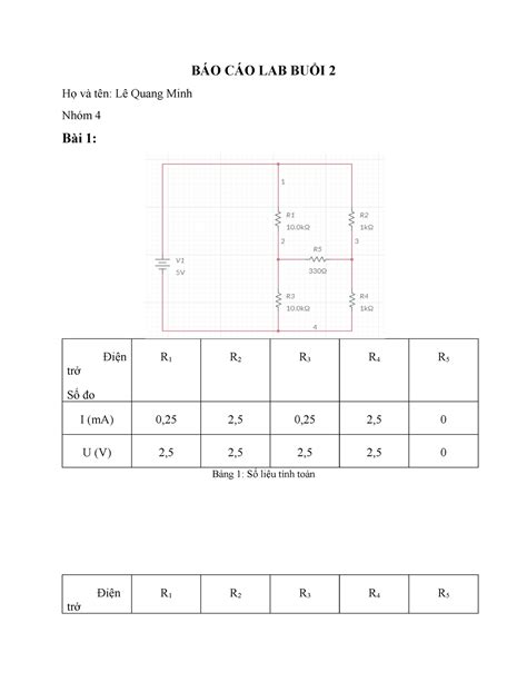 BÁo CÁo Lab BuỔi 2 Báo Cáo Lab 2 BÁo CÁo Lab BuỔi 2 Họ Và Tên Lê Quang Minh Nhóm 4 Bài 1