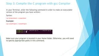 How To Run C Program In Linux PPTX Operating Systems Computer Software And Applications