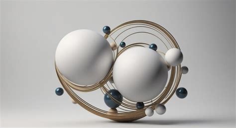 Premium Photo Dynamic Fusion Abstract Composition With Lines And Spheres