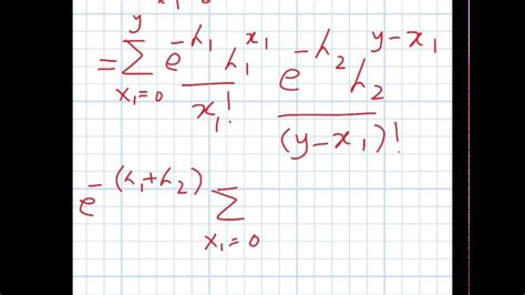 Sum Of Independent Poisson Random Variables Youtube