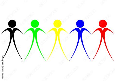 Human Chain Stock Vector Adobe Stock