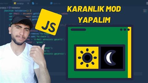 Javascript Ile Karanlık Mod Yapımı Html Css Js Youtube