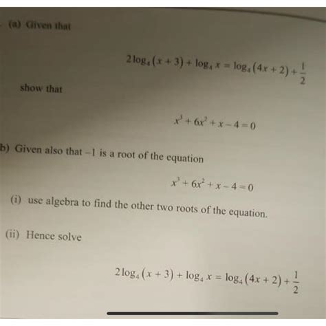 Solved A ﻿given That2log4x3log4xlog44x212show