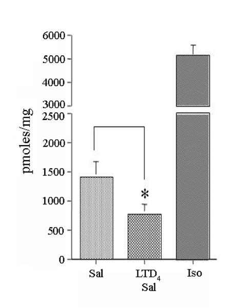 Effect Of Exogenous Ltd4 Challenge On Salbutamol Induced Camp