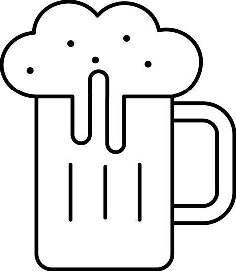 Isolated Beer Mug Icon In Line Art 24556680 Vector Art At Vecteezy