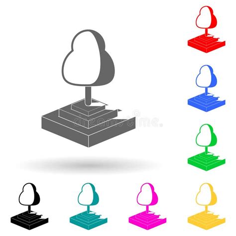 Tree Multi Color Style Icon Simple Glyph Flat Vector Of Park And Landscape Icons For Ui And Ux