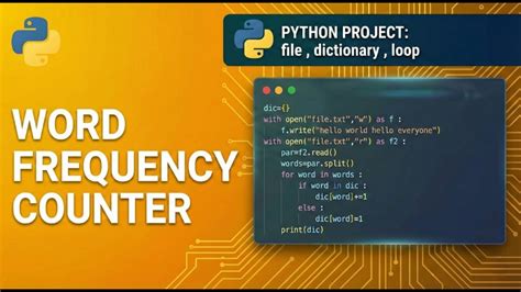 Python File Handling How To Count Word Frequency Youtube