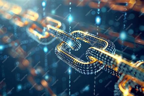 A Digital Chain Illustration Representing The Concept Of Decentralized