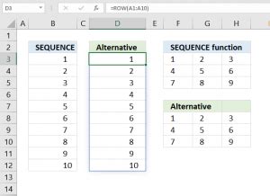 How To Use The SEQUENCE Function