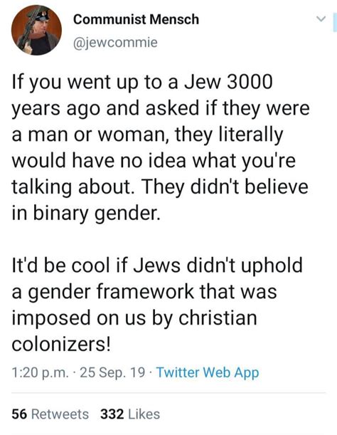 The Gender Binary Is Pretty Clear In The Book Of Genesis Buddy Scrolller