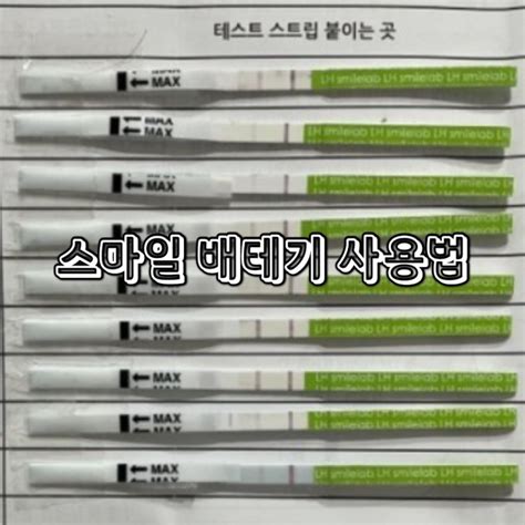 배란테스트기 사용법 스마일배테기 첫 사용 후기 배테기 피크수치 가임기 네이버 블로그