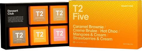 T2 Tea Dessert Club Assorted Tea Sampler T Box A Selection Of 5