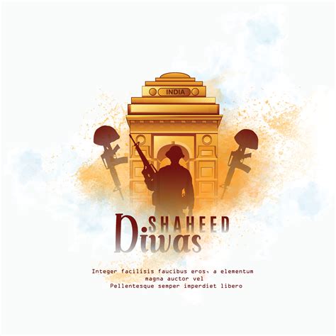 Shaheed Diwas Means Martyrs Day Vector Illustration For 23 March