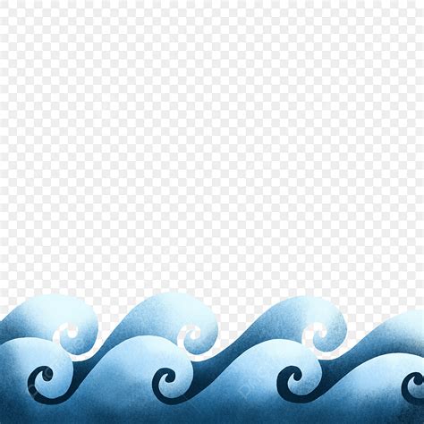 푸른 바다 일러스트 파도 Png 파도 대양 깊은 Png 일러스트 및 Psd 이미지 무료 다운로드 Pngtree