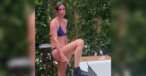 Courteney Cox Flaunts Fit Figure In Black Bikini On Australian Getaway
