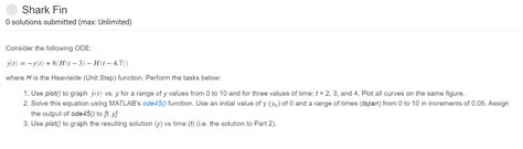 Consider The Following ODE Chegg Com