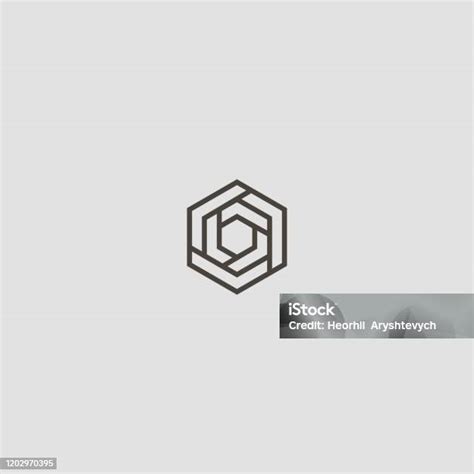 기술 육각 형 패턴의 간단한 개요 기하학적 벡터 라인 아트 기호 건설 프레임에 대한 스톡 벡터 아트 및 기타 이미지 건설