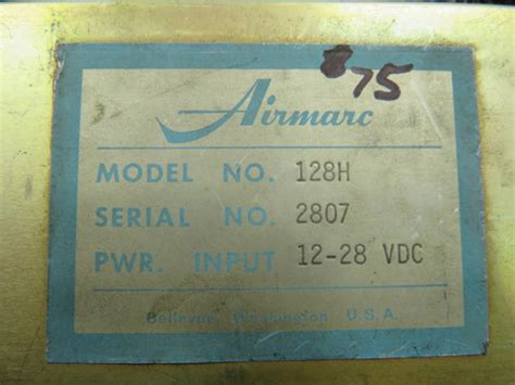 Airmarc Parts 128h Aircraft Marker Beacon Indicator