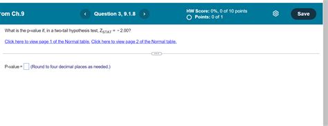 Solved What Is The P Value If In A Two Tail Hypothesis