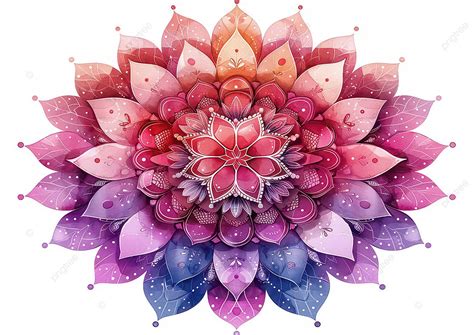 활기찬 분홍색과 보라색 색조의 겹겹이 쌓인 꽃잎이 특징인 복잡한 만다라 디자인 만다라 설계 배경 일러스트 및 사진 무료 다운로드 Pngtree