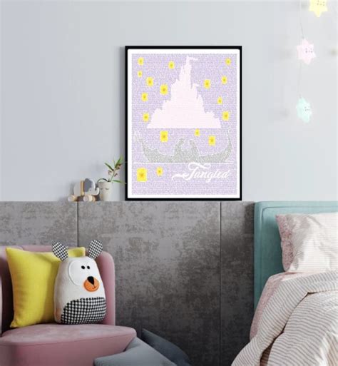 Tangled Rapunzel Movie Script Downloadable Printable Digital Poster