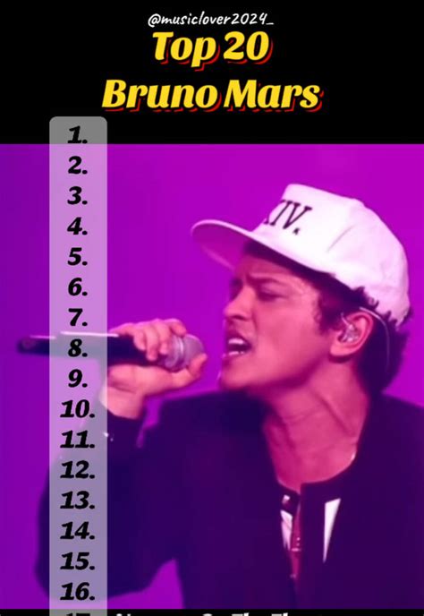 Top 20 Canciones De Bruno Mars En Spotify Tiktok