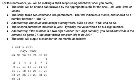 Solved For This Homework You Will Be Making A Shell Script