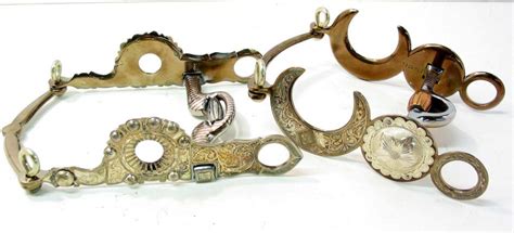 Bonhams A Lot Of Two Silver Mounted Mexican Bits By Eduardo Garcia