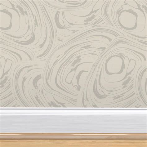 Neutral Coastal Grasscloth Wallpaper Oyster Shells By